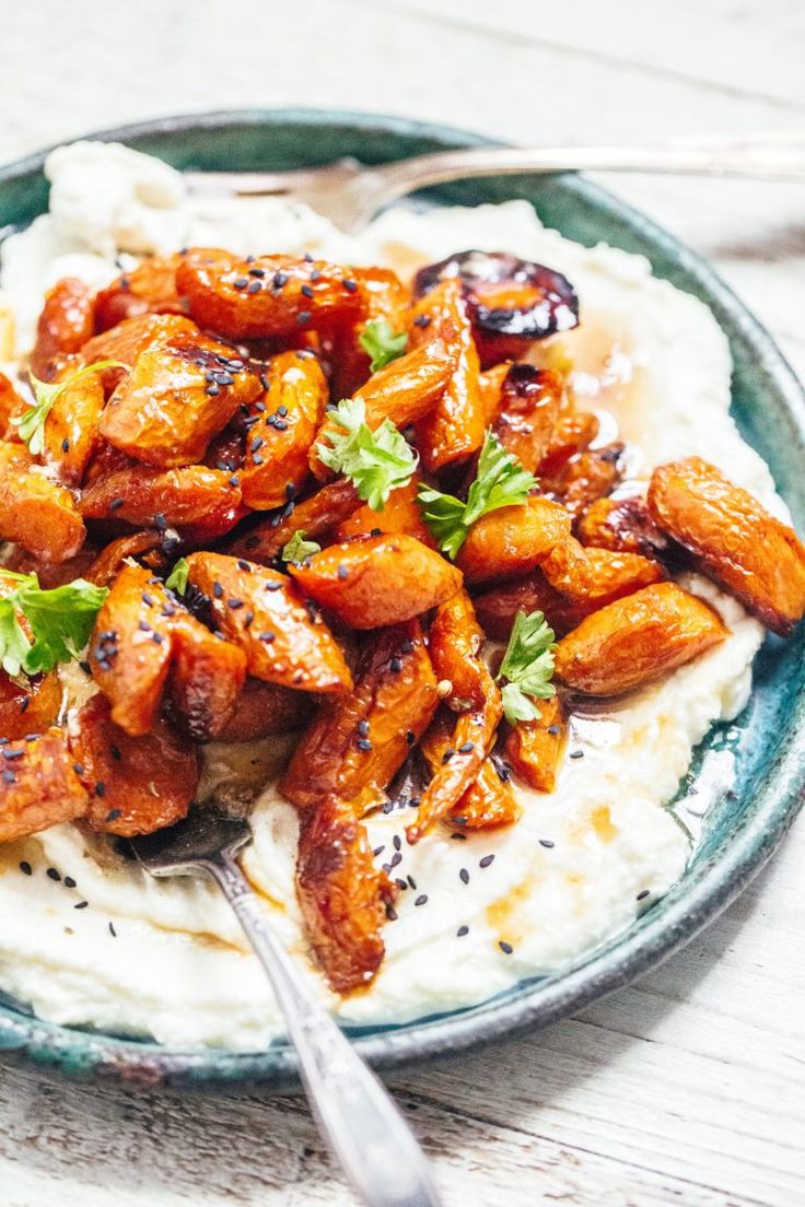 Sticky Hot Honey Buttered Carrots With Ricotta Recipe Grilled Carrots Veggie Dishes Honey