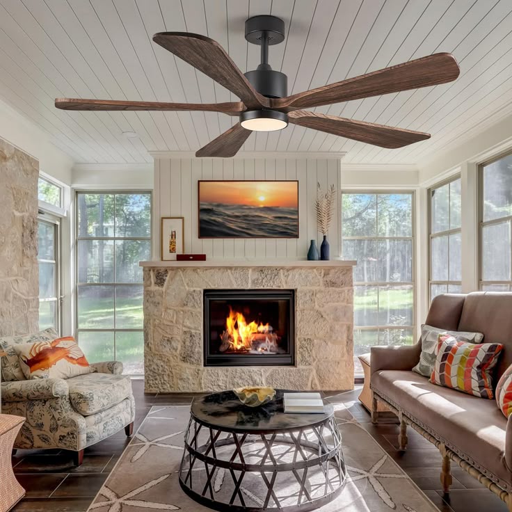 BOOSANT 52 Inch Ceiling Fan with Lights, 5 Blade Ceiling Fan with ... BOOSANT 52 Inch Ceiling Fan with Lights, 5 Blade Ceiling Fan with ...