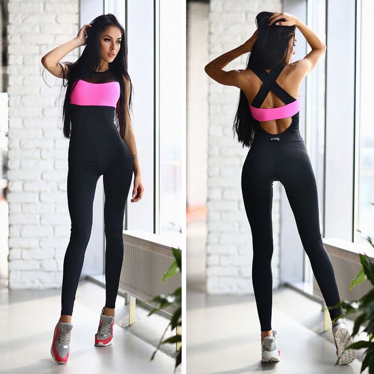 2017 New Yoga Sport Women Tracksuit Fitness Jumpsuit Patchwork Bodysuit