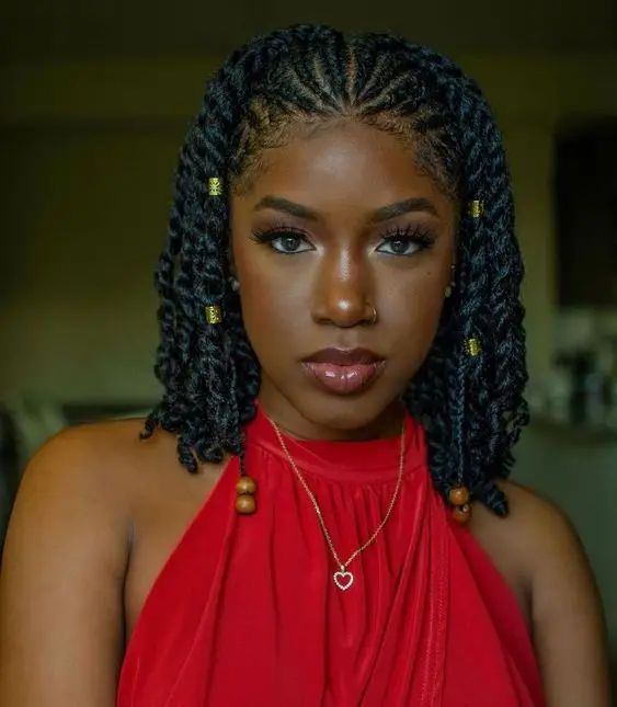 33 Flattering Big Forehead Hairstyles For Pretty Girls Kinky Twists Hairstyles Natural Braided