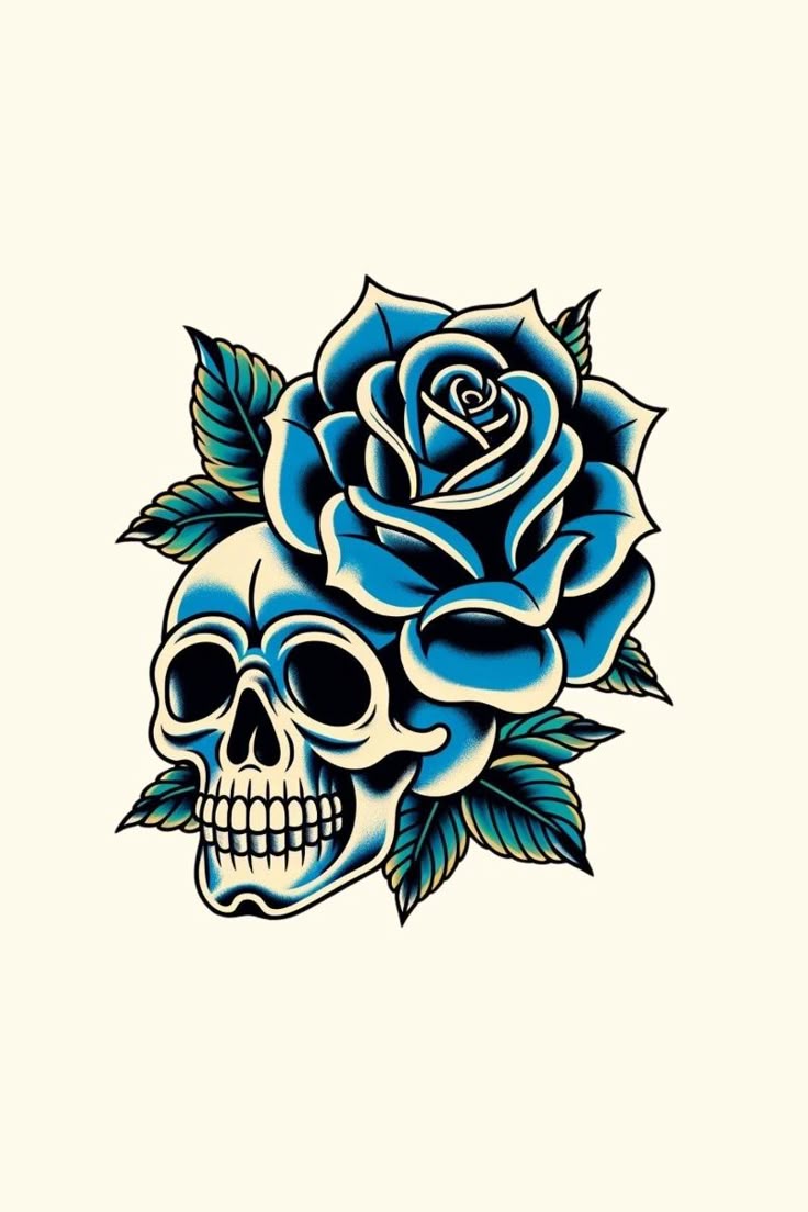 Insights Into Blue Rose Tattoo Meanings Blue Rose Tattoos Skull Rose