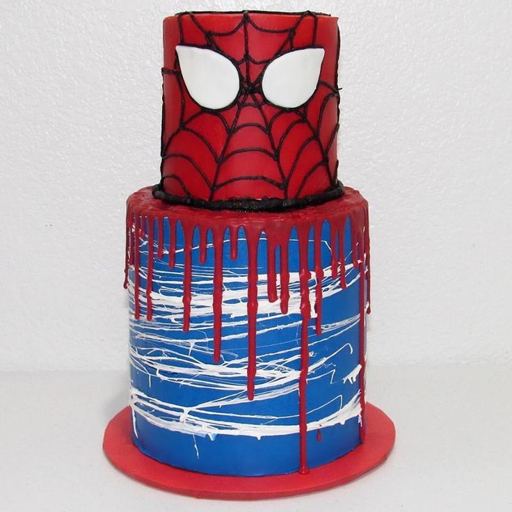Spider Man Cake Spiderman Birthday Cake Superhero Birthday Cake Spiderman Birthday Party Food