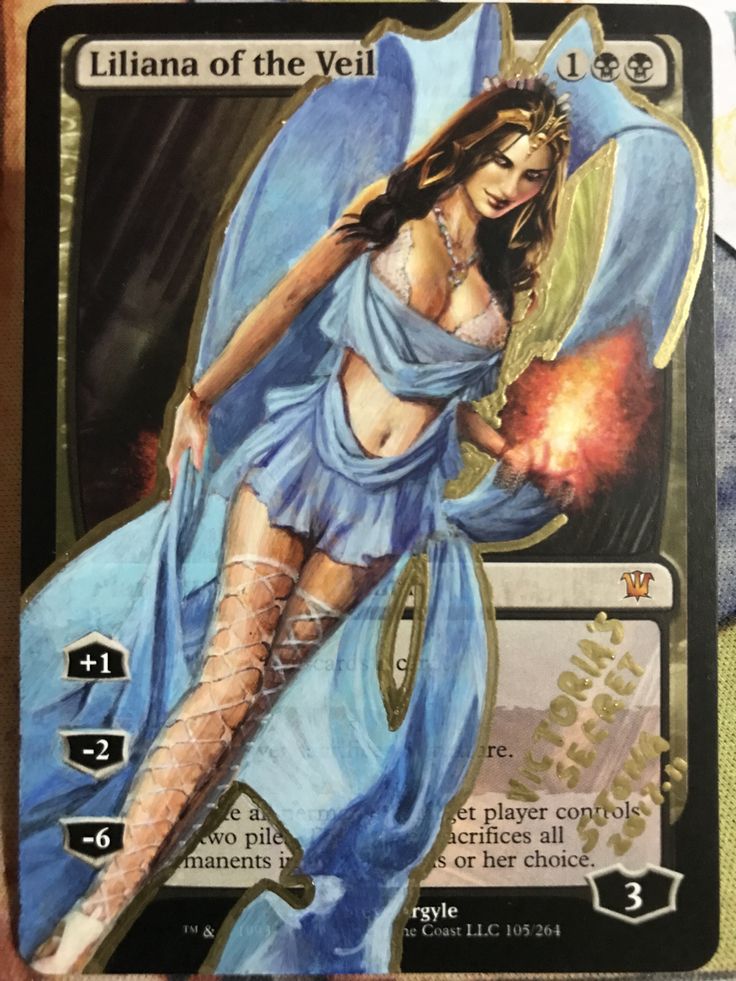 Altered Mtg Liliana Of The Veil Victoria`s Secret 2017 B By Sitong Mtg Altered Art Mtg Art