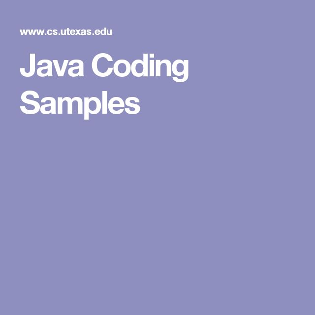 Java Coding Samples Coding Java Java Programming
