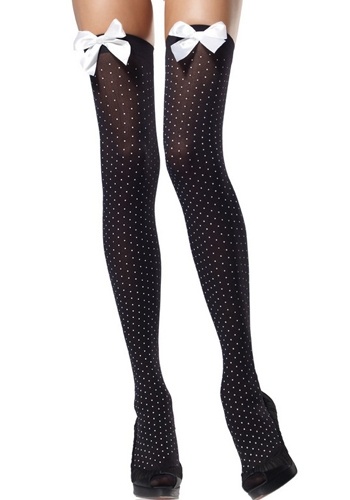 Leg Avenue Polka Dot Thigh Highs Stockings Sexy Thigh High Stockings Lingerie Stockings