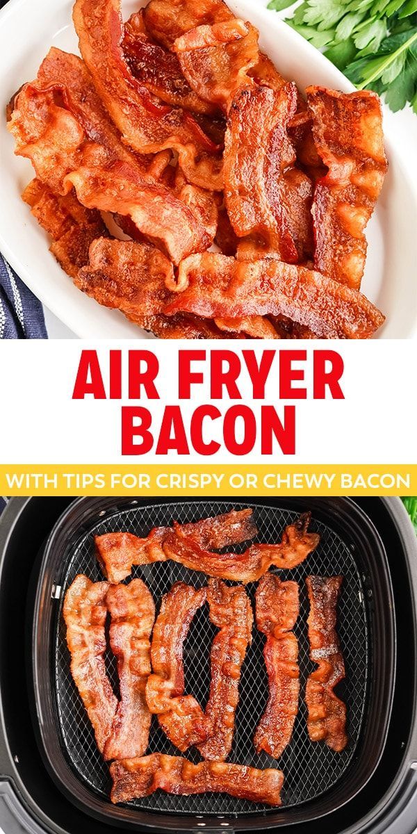 Easy Crispy Air Fryer Bacon Recipe | YellowBlissRoad.com Easy Crispy Air Fryer Bacon Recipe | YellowBlissRoad.com