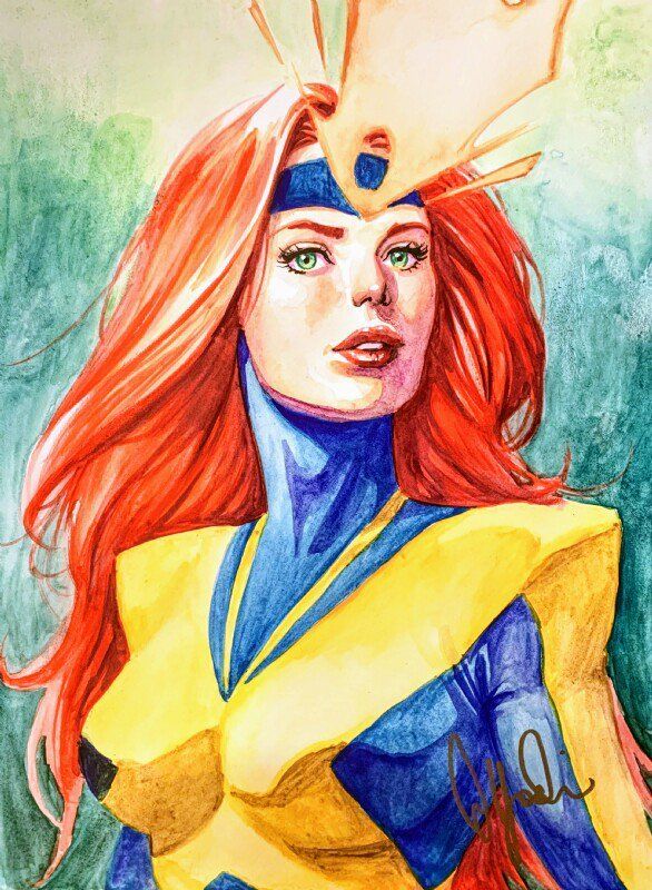 Marvel Art Captivating Jean Grey By David Yardin