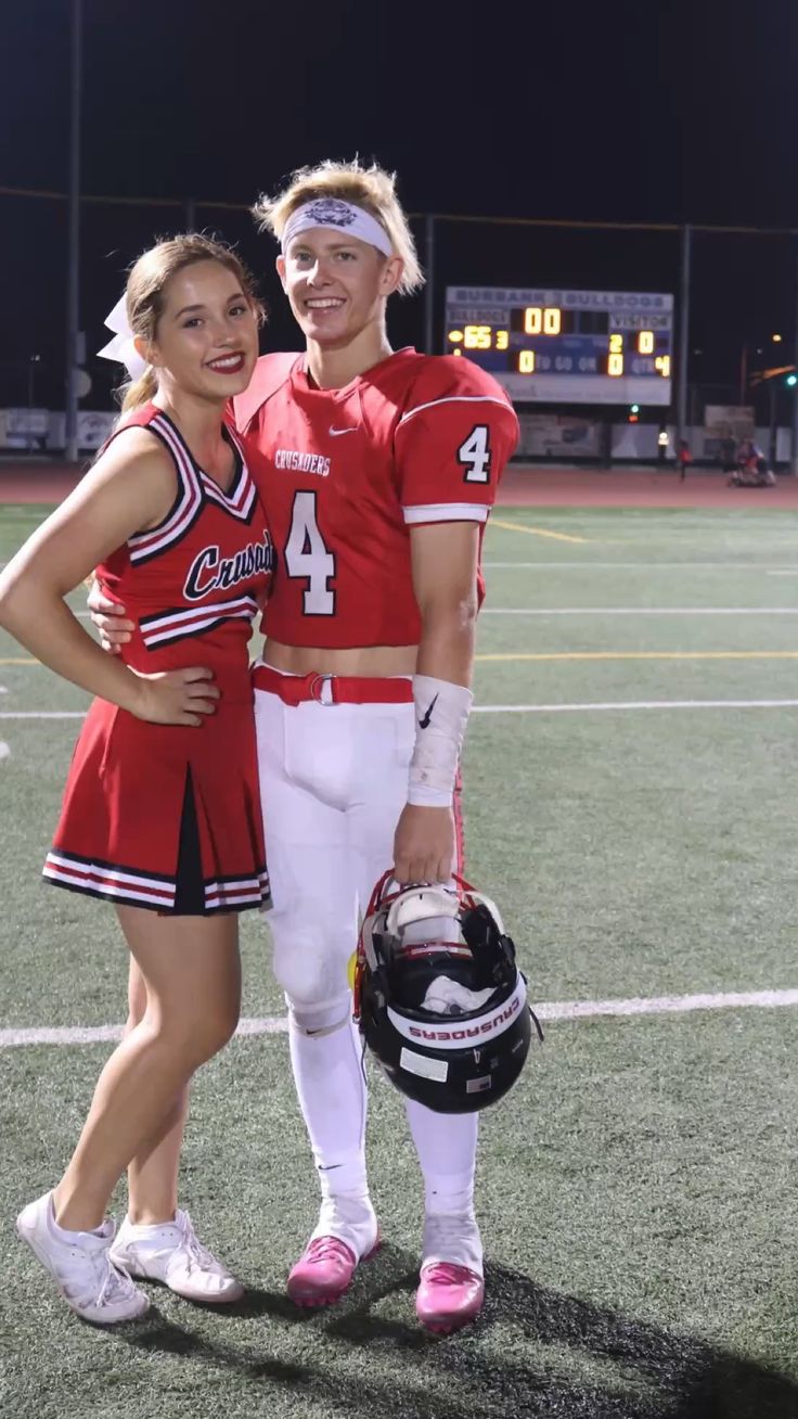 Football Couple High School Couple Cheerleader And Football Player Couple Photoshoot Cheer