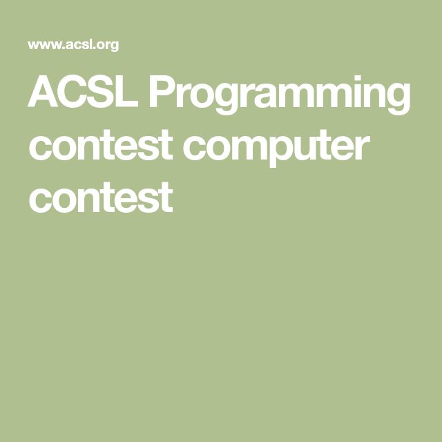 Acsl Programming Contest Computer Contest Steam Education Computer Science Science Contest