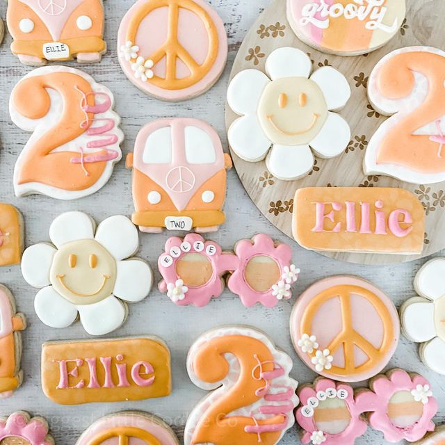 Two Groovy Bash Decorated Cookies Two Groovy Bash Decorated Cookies