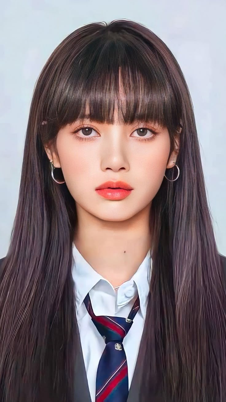 Lisa Uniform Id Dễ Thương Nữ Thần Khuôn Mặt