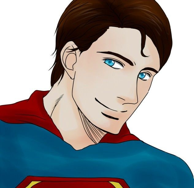 A Man With Blue Eyes Wearing A Superman Costume