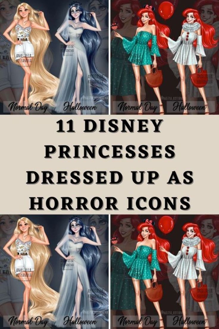 11 Disney Princesses Dressed Up As Horror Icons Disney Princess Dress Up Disney Princess