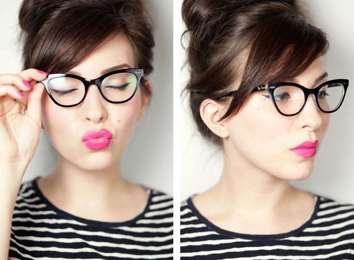 Bangs And Glasses Hairstyle Ideas Hair World Magazine Glasses Makeup Bangs And Glasses