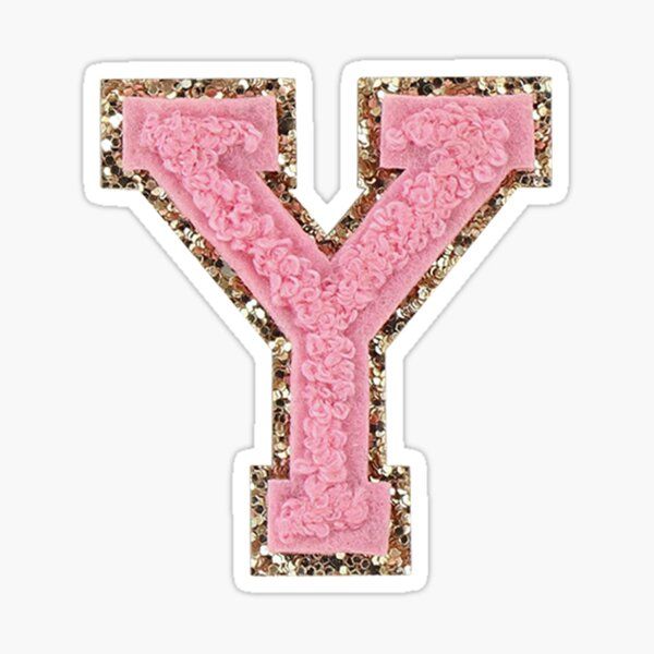 Preppy Pink Varsity Letter Y Sticker By Ktp100 In 2021 Varsity Letter Preppy Wallpaper