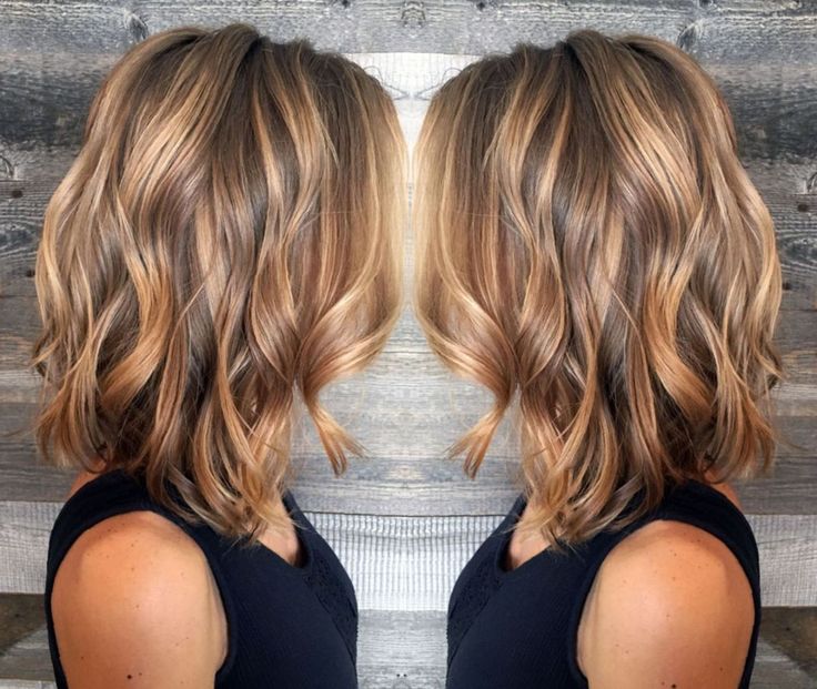 Long Brown Bob With Caramel Highlights Hair Styles Thin Hair Haircuts Medium Hair Styles