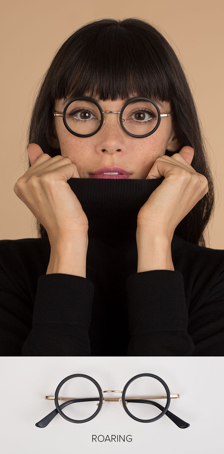 Roaring Round Black Full Rim Eyeglasses Eyebuydirect Anteojos De Moda De Moda Moda