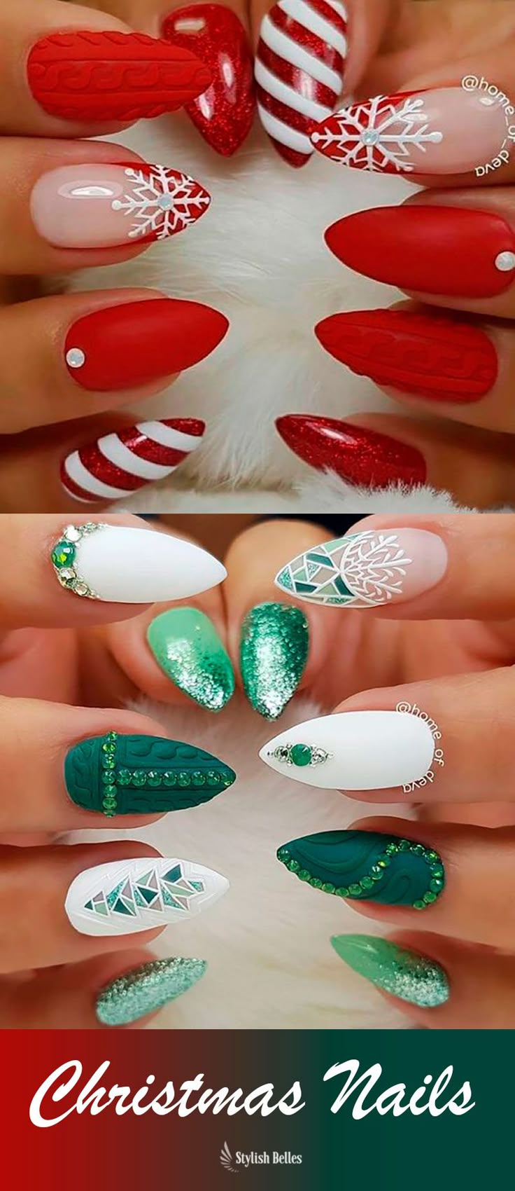 77 Outstanding Christmas Nail Designs To Celebrate This Year Stylish Belles Christmas Nails