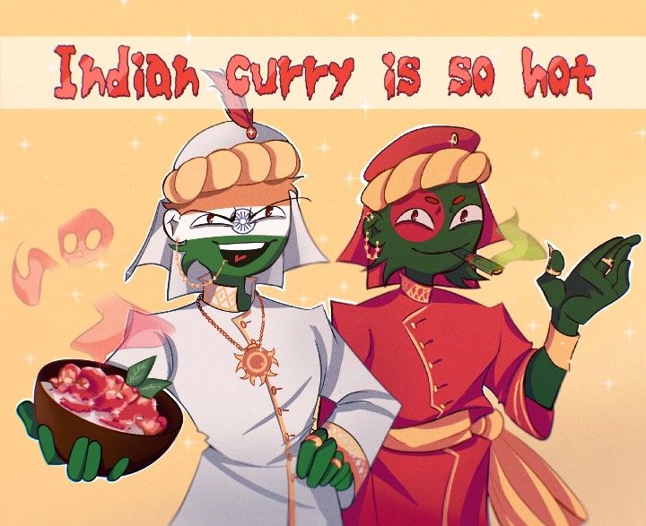 Vibrant Countryhumans Art Showcasing India And Bangladesh