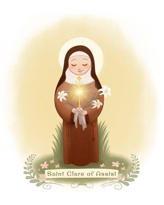 Saint Clare Of Assisi 8x10 Etsy Clare Of Assisi St Clares Assisi