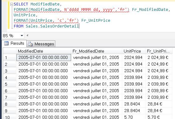 Introduction To Sql Server Denalis Format Function