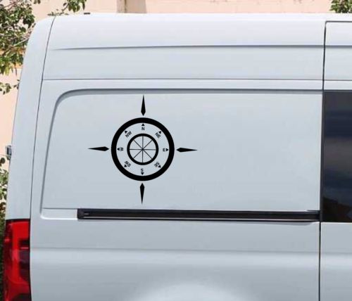 Compass Caravan Campervan Motorhome Bumper Vinyl Window Sticker Car Van Decal Ebay