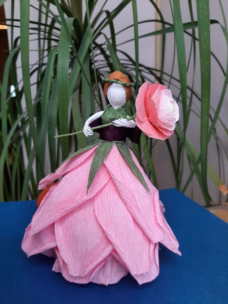 Crepe Paper Doll 🌺 Crepe Paper Paper Dolls Diy Paper Dress