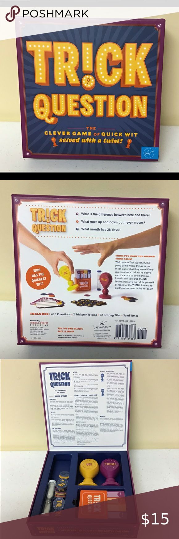 Trick Question Game | Trick questions, Question game, Trick Trick Question Game | Trick questions, Question game, Trick