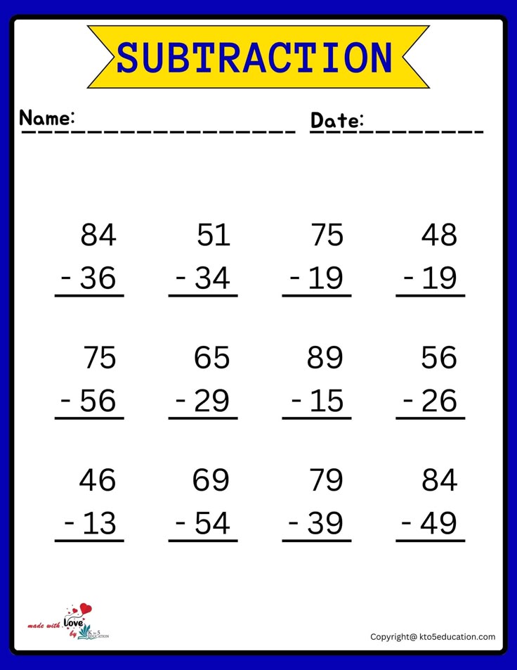 Subtraction Tables Worksheets | FREE Download Check more at https ... Subtraction Tables Worksheets | FREE Download Check more at https ...