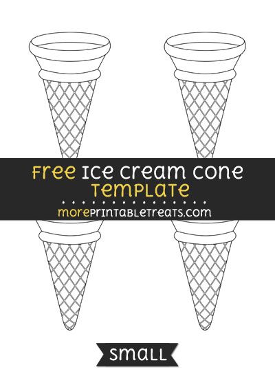 Free Ice Cream Cone Template Small Cone Template Ice Cream