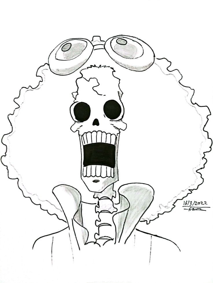 How To Draw Brook Step By Step One Piece One Piece Tattoos One Piece Drawing Mini Drawings