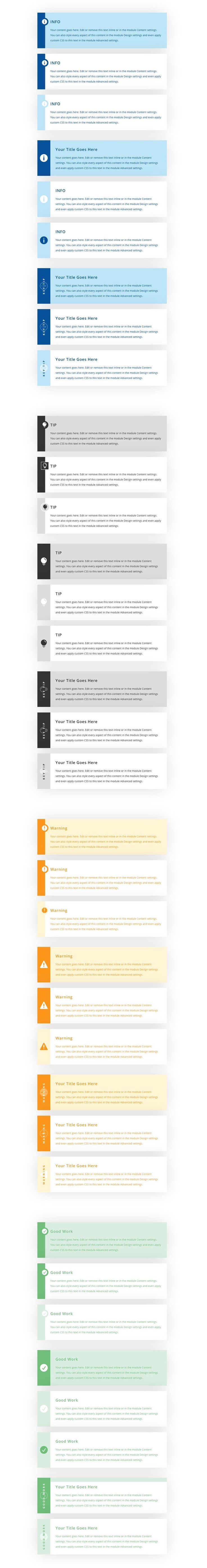 How to Create Styled Content Boxes in Divi for Tips, Info, Warnings ... How to Create Styled Content Boxes in Divi for Tips, Info, Warnings ...