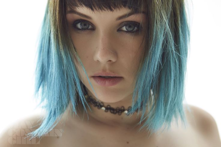 Mellisa Clarke • May Contain Girl Denim Dungarees Birthday Suit Mels Soft Lighting Blue Hair