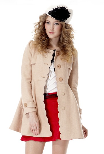 Goodbye Kiss Scallop Edge Coat In Beige Sincerely Sweet Boutique Beige Jacket Jackets Fashion