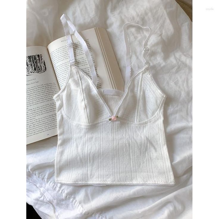 Womens Tanks Xingqing Y2k Knit Top Fairycore Grunge Clothes Spaghetti