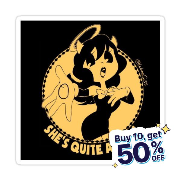 Batim Alice Angel 2 Sticker For Sale By Edgel0rd101 Bendy And The Ink Machine Alice