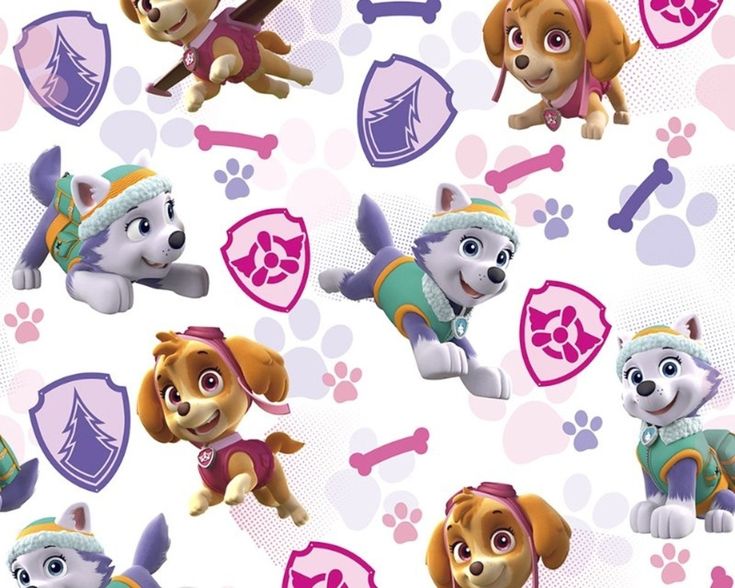 Paw Patrol 100 Cotton Fabric By Metre Half Metre Long Quarter Fat
