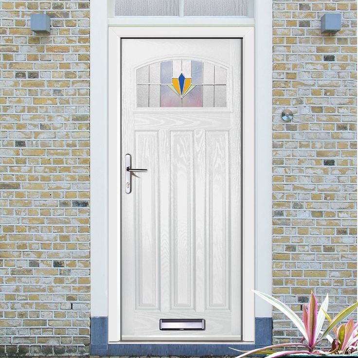 External Virtuoso Malton Catria Composite Door Shown In White Composite Door Grp Doors