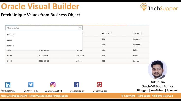 Fetch unique values from BO in Oracle Visual Builder | Book authors ... Fetch unique values from BO in Oracle Visual Builder | Book authors ...
