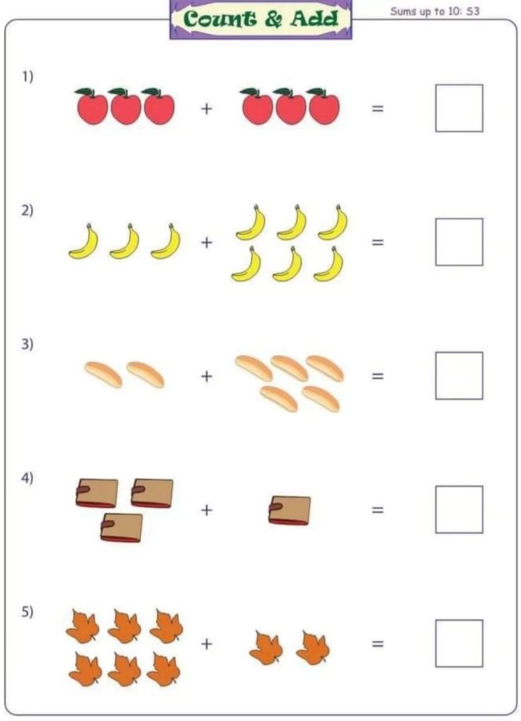 A Worksheet For Counting The Number Of Apples And Bananas