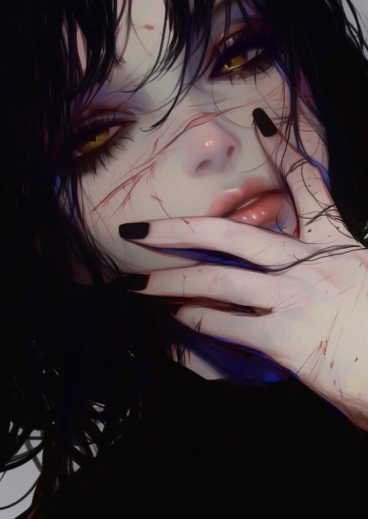 Pin By ☆ Tιƚαɳια ☆ On Black Hair Angelic Face And Devil Eyes 🖤 In