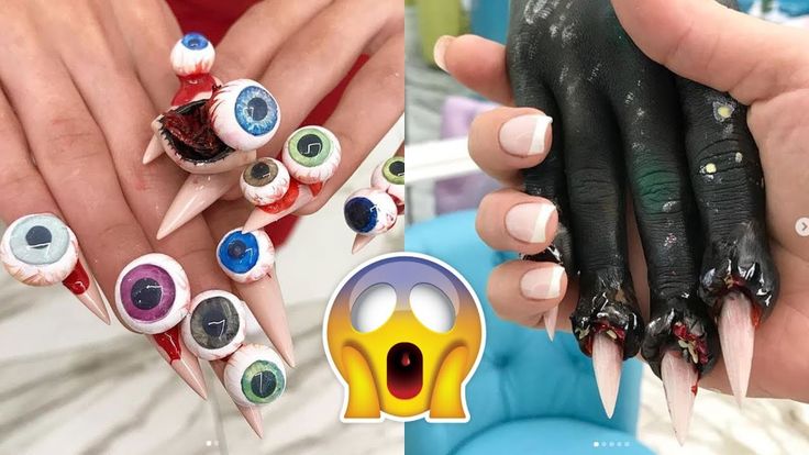Creepy Halloween Nail Art Designs Most Bizarre Weird Nail Art Designs 2018 Unghie