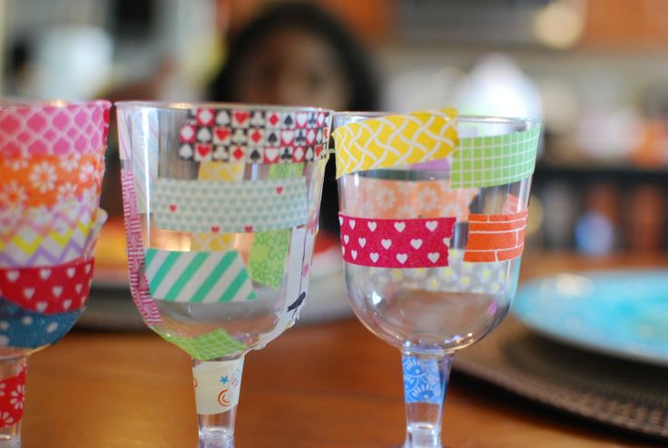 Washi Tape Glasses Washi Tape Decor Washi Tape Crafts Washi Tape Projects