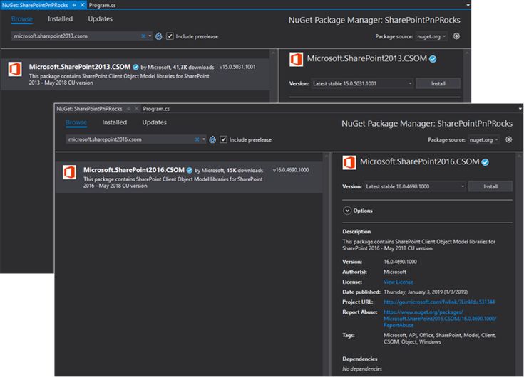 Updated Versions Of The Sharepoint On Premises Csom Nuget Packages Microsoft 365 Developer Blog