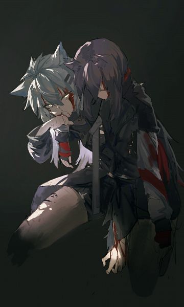 View Full Size 1573x2620 1147 Kb Anime Neko Anime Wolf Girl Anime Crying