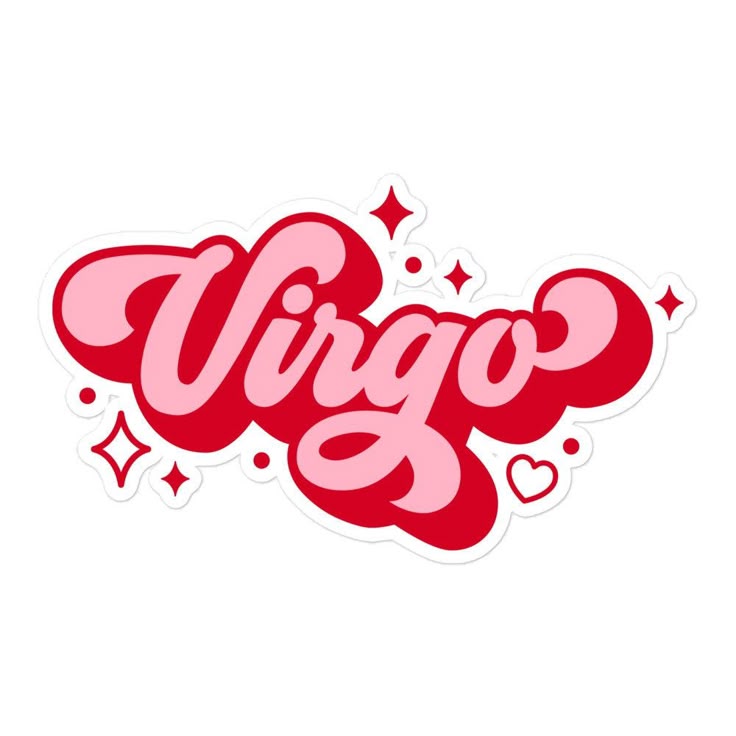 Virgo Pink Red Sticker Zodiac Sticker Astrology Decal Laptop Sticker Water Bottle Decal