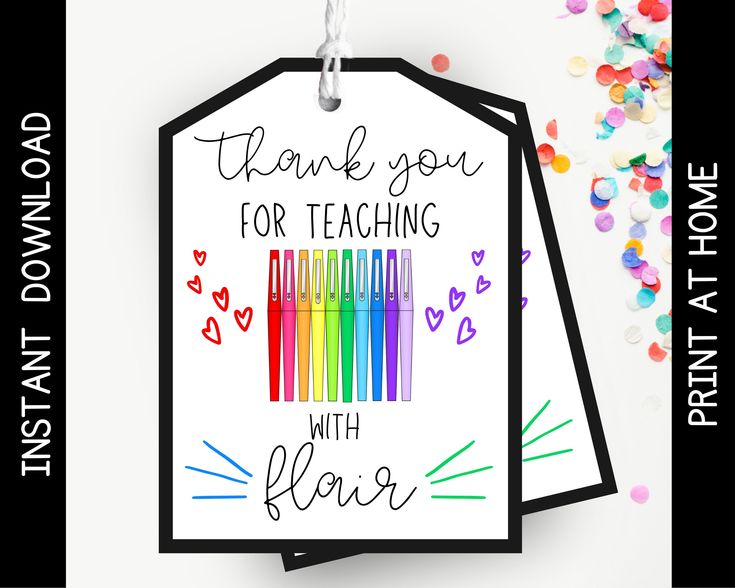 Printable Teacher Appreciation Pen Gift Tag, Teacher Appreciation Gift ... Printable Teacher Appreciation Pen Gift Tag, Teacher Appreciation Gift ...