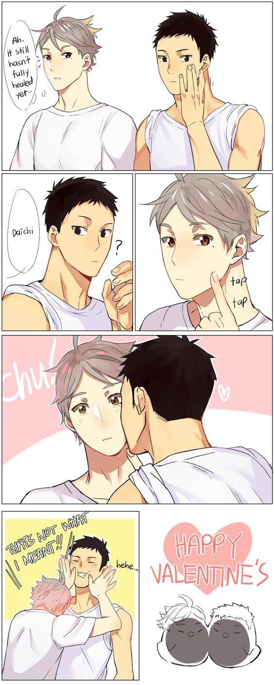 Daichi X Sugawara Happy Valentines Day Haikyuu Anime Haikyuu Haikyuu Ships