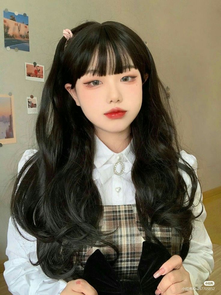 Pretty Korean Girls Cute Korean Girl Hair Beauty Hair Style Korea Medium Long Haircuts