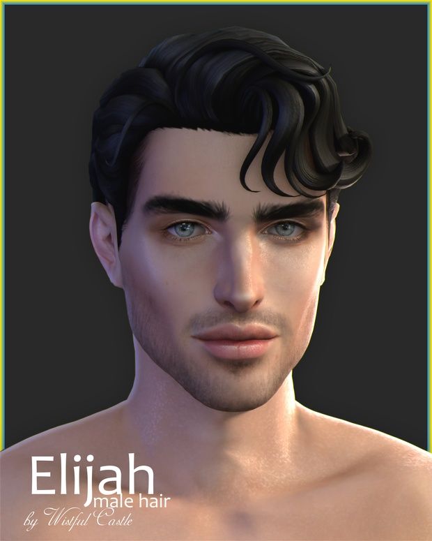 Elijah Male Hair Wistful Castle Cheveux Sims Sims 4 Contenu Personnalisé Cheveux Homme